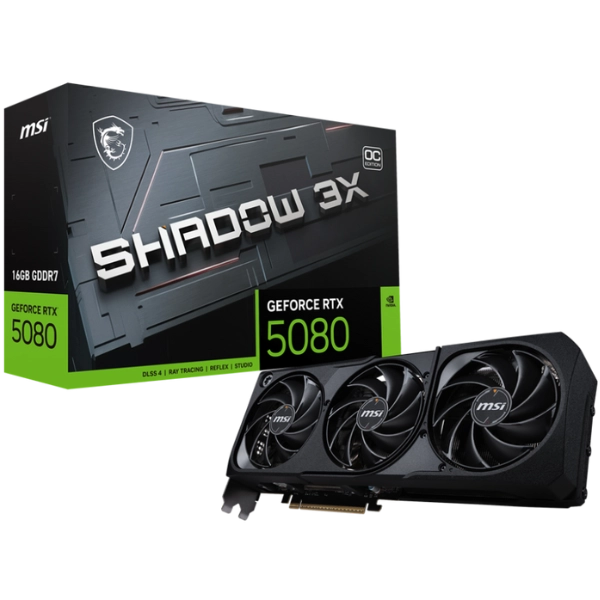 MSI RTX 5080 16G SHADOW 3X OC GRAPHICS CARD