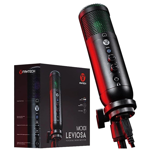 FANTECH LEVIOSA MCX01 PC COMPUTER USB RGB MICROPHONE